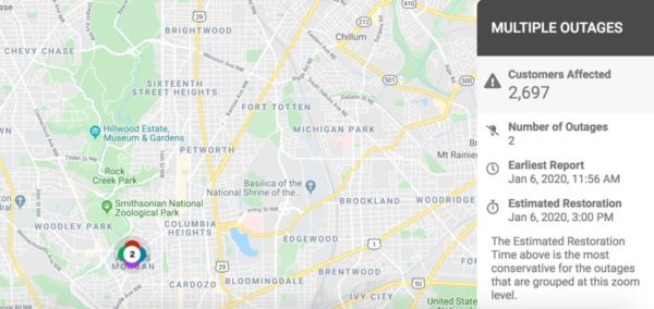 Pepco Power Outage in Lanier Heights/Adams Morgan/Mount Pleasant ...